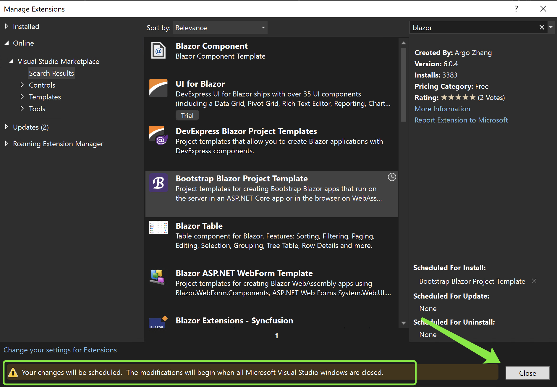 Bootstrap Blazor Project Template - Visual Studio Marketplace